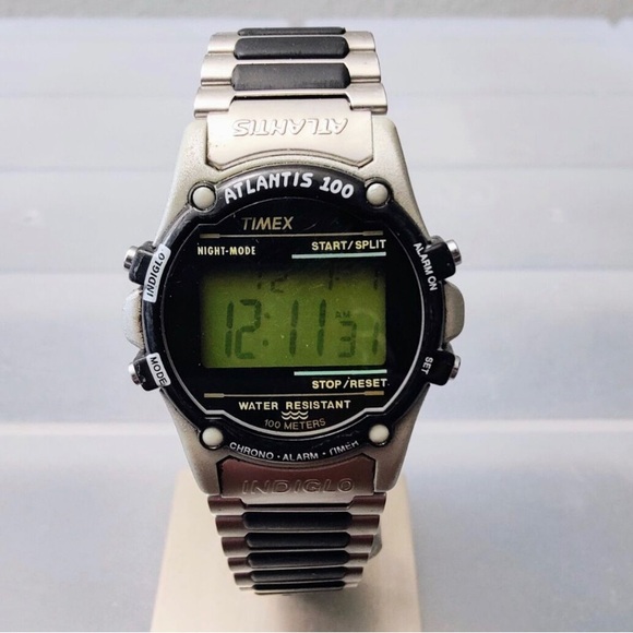 Timex | Accessories | Vintage Timex Atlantis 0 Digital Mens Gray ...